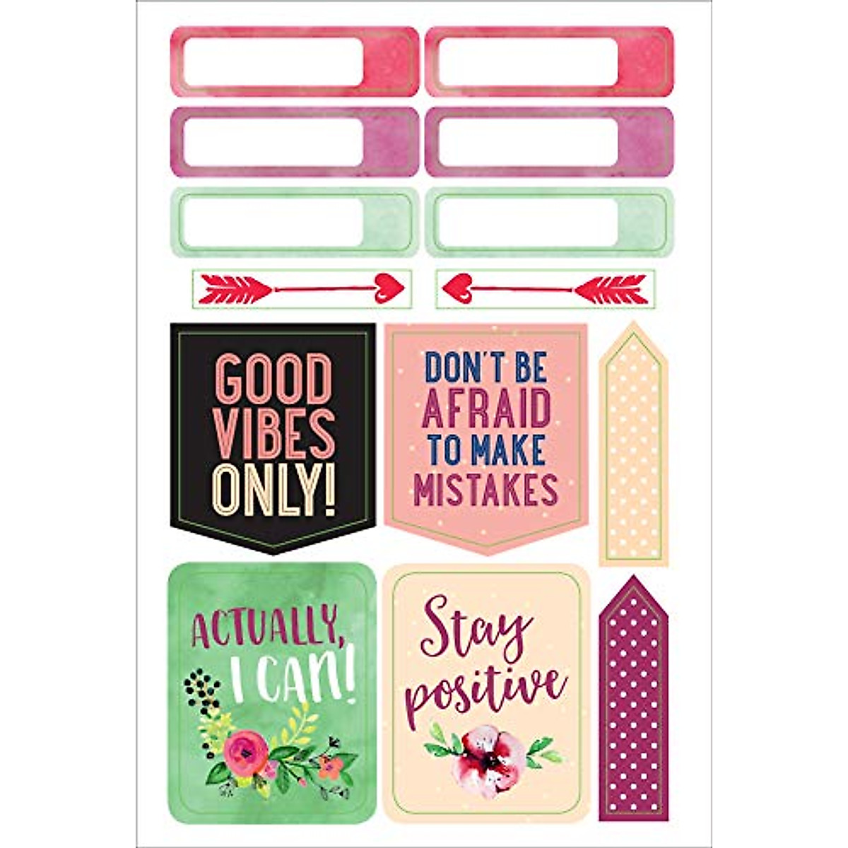 Essential Weekly Planner Stickers - She Believed She Could (Set of 160 Stickers)