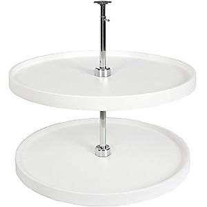 Knape & Vogt PKN32ST-W Kidney Shaped Polymer Lazy Susan, 31.5 by 32 by 32-Inch