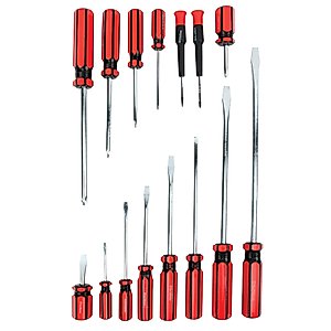 Performance Tool W80005 15-Piece Screwdriver Set for Versatile and Precise DIY and Professional Applications