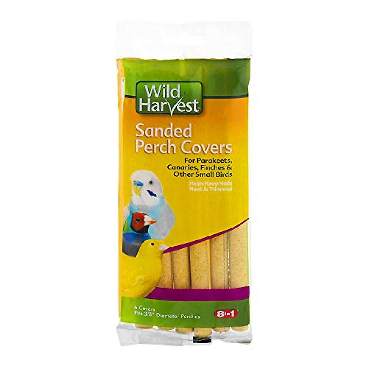 Wild Harvest SANDED PERCH COVERS for PARAKEETS CANARIES FINCHES & SMALL BIRDS