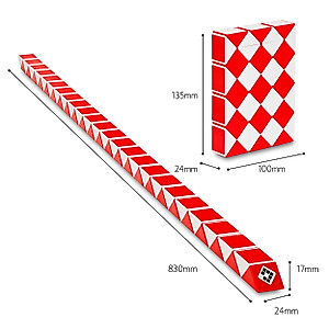 CUBIDI® Magic Snake Cube | Fidget Snake Toy for Kids | Travel Toys for Kids Ages 4-8 | Great Gift for Boys and Girls Birthday, Christmas, Stocking Stuffers - 48 Blocks | 0.9 inch x 0.7 inch | Red