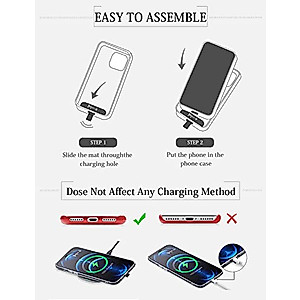 project-cb Phone Tether Tab 2 Pack,Universal Phone Lanyard Patch Without Adhesive,Phone Strap Replacement Part for Cell Phone (White&Clear)