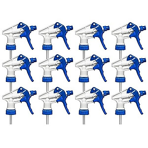 ljdeals 12 Pack Heavy-Duty Trigger Sprayer Replacement Nozzles, Blue, Leak-Free, Chemical Resistant, Comfortable Grip, Fit 28-400 16oz/32oz Bottles, Multi-Purpose, Cleaning, Gardening and More…