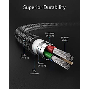 Anker New Nylon USB-C to Lightning Charging Cord for [6ft MFi Certified] for iPhone 13 13 Pro 12 Pro Max 12 11 X XS XR 8 Plus, AirPods Pro, Supports Power Delivery (Black)