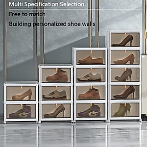 White 5 Tier Plastic Storage Bins Organizer with Lids and Wheels, 17.13 × 12.4 × 45.47 Inch Stackable Bins for Storage, 46Qt Folding Storage Boxes for Home, Dorm Room, 5th storage box (Five layers)