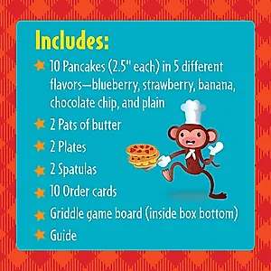 Educational Insights Pancake Pile-Up, Sequence Relay Board Game for Preschoolers, for 2-4 Players, Gift for Kids Ages 4+