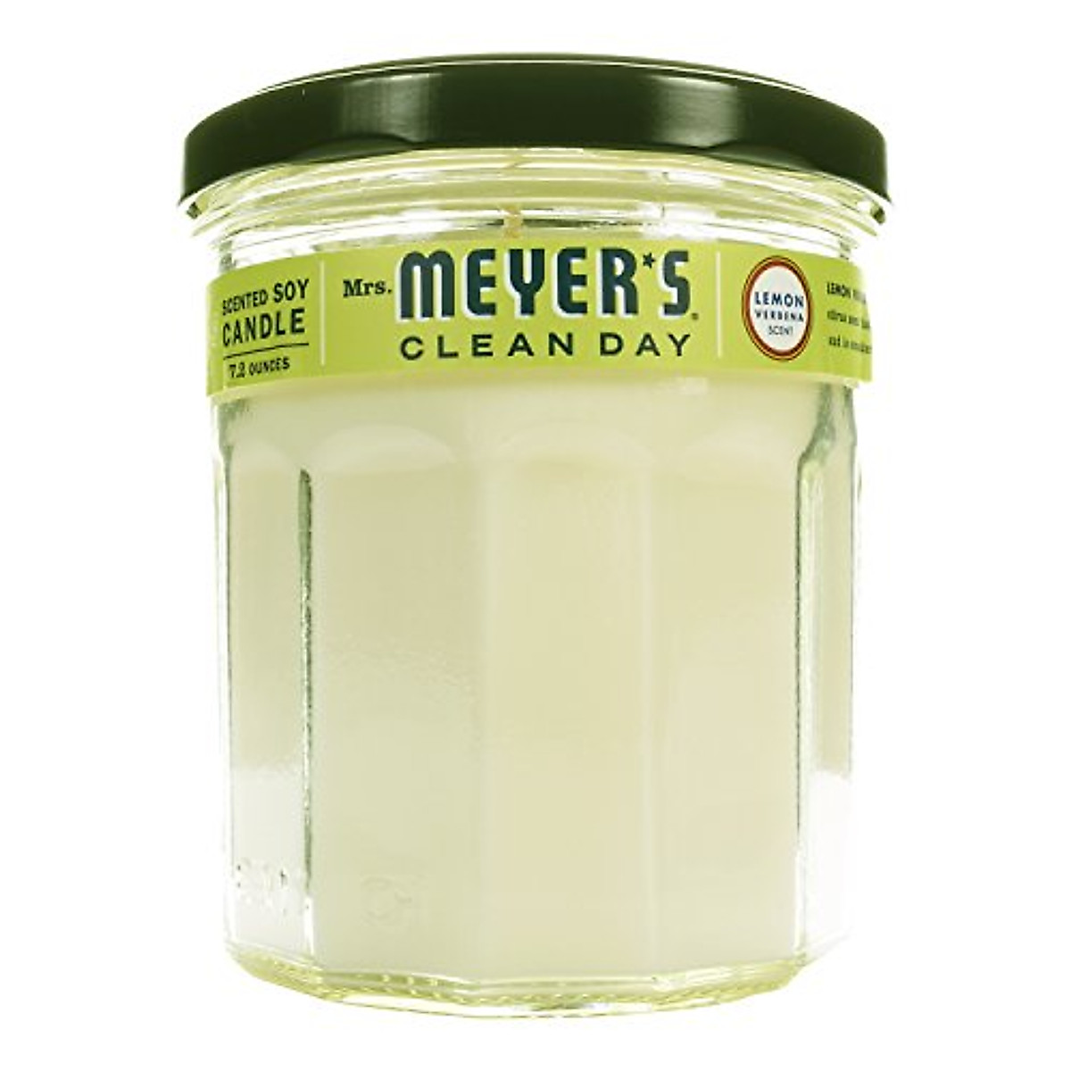 Mrs. Meyer's Clean Day Soy Candle, Lemon Verbena, 7.2-Ounce Jars (Pack of 6)