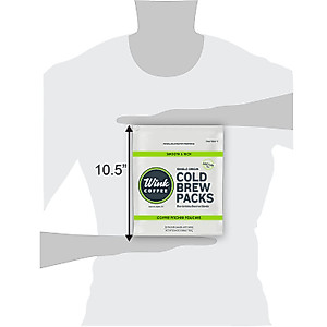 Wink Coffee Cold Brew Pitcher Packs, Coarse Ground 100% Arabica Coffee Beans, Single Origin Colombian Andes, 12 Count, Makes 42 Cups or 6 Large Pitchers, Smooth, Bold & Sweet