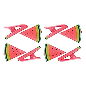 4 Pairs (8 Ct) Watermelon Style Beach Towel Holders, Clips, Beach, Patio or Pool Accessories, Portable Towel Clips, Chip Clips, Secure Clips ( 4 Set Per Order )