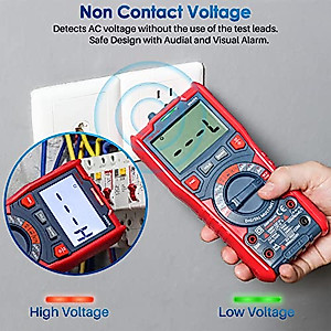 AstroAI Digital Multimeter, TRMS 6000 Counts Auto-Ranging Voltage Tester Voltmeter Measuring AC/DC Voltage Current, Capacitance Resistance Frequency Temperature Continuity Diodes with NCV