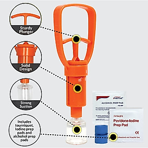 Ever Ready First Aid Snake Bite Venom Extractor Kit Latex Free - 3 Count