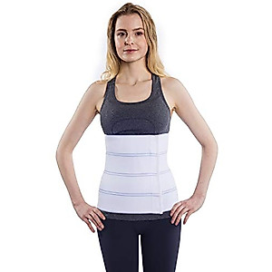 NYOrtho Abdominal Binder Lower Waist Support Belt - Compression Wrap for Men and Women (30" - 45") 4 Panel - 12"