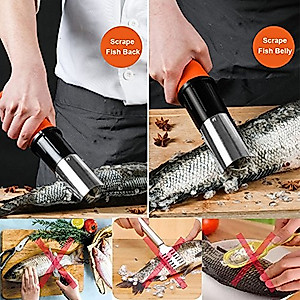 Speder Fish Scaler Corded Electric Fish Scale Remover Scraper Cleaner Kit with Waterproof Powerful Motor and AC Power Adapter for Fish Scaling