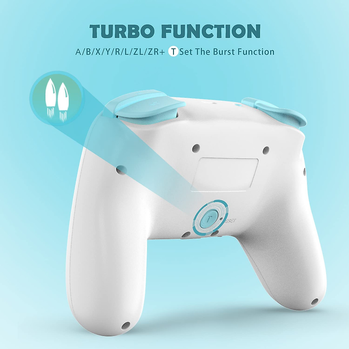 momen Switch Pro Controller, Wireless Switch Controller for Nintendo Switch/Lite/OLED Green Switch Controller Adjustable LED Joystick, Wake-up, Turbo, Dual Vibration & Motion Control