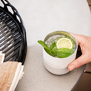 Klean Kanteen Rise Lowball Tumbler - Dishwasher-Safe Stainless Steel Tumbler for Hot & Cold Beverages - Features Splash-Proof Flip Lid - 10 oz, Tofu