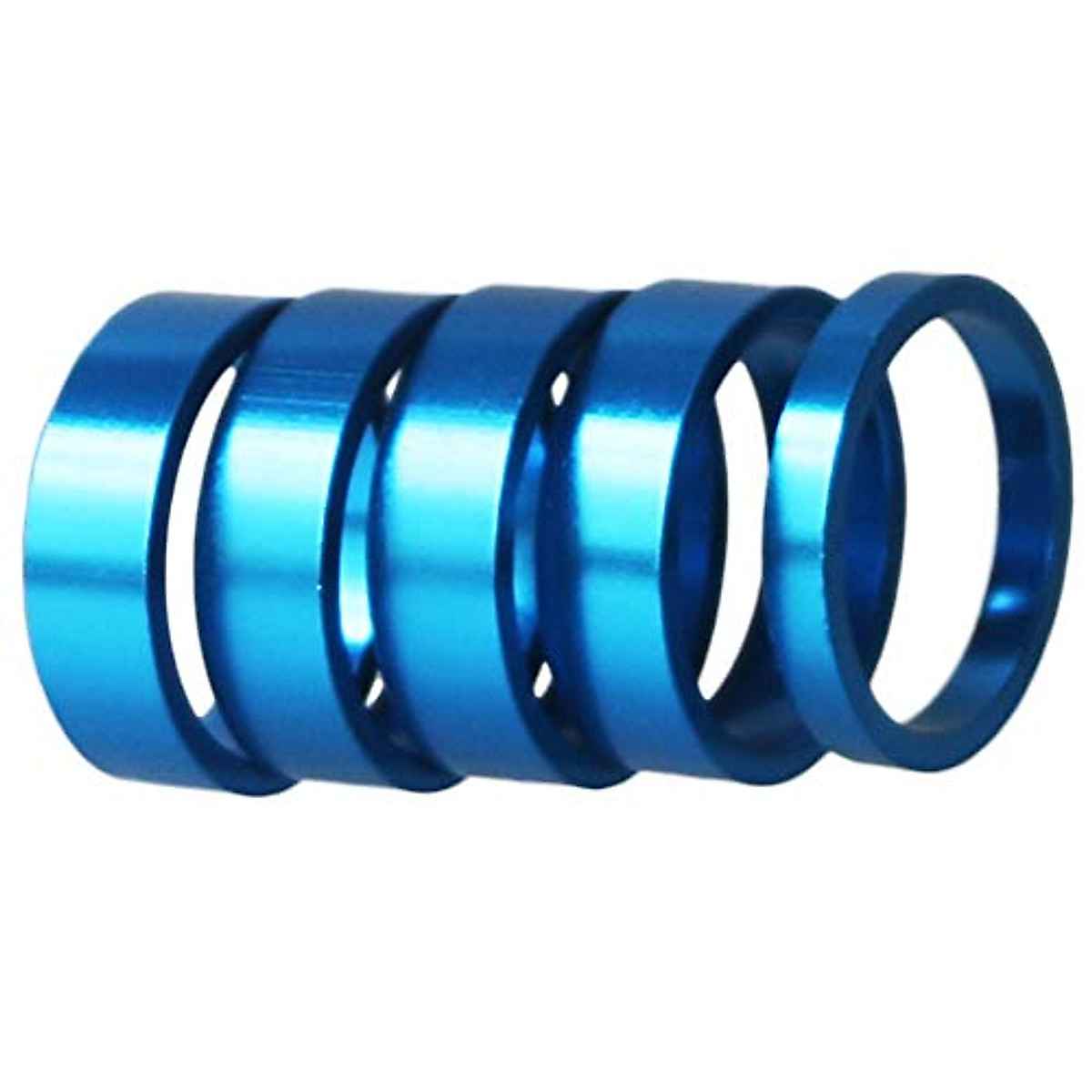 GANOPPER Mountain Bike Headset Spacer Bike Handlebar Stem Spacers Threadless Aluminum Alloy Headset Stem Spacer Set Fit 1 1/8-Inch Stem for MTB BMX Mountain Road Bikes Cycling