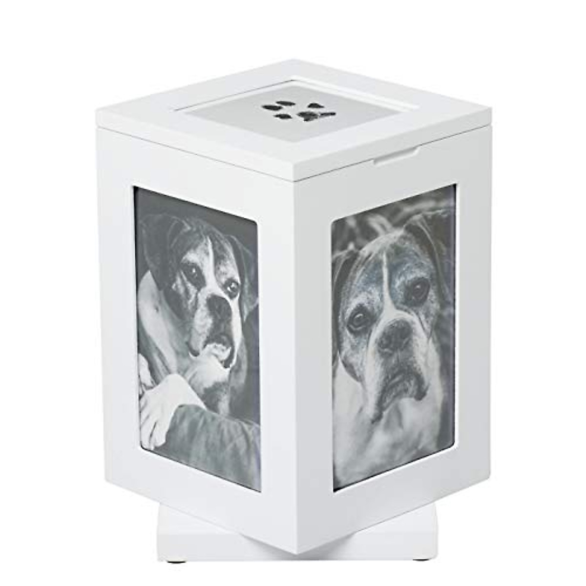 Pearhead Dog or Cat Personalized Memory Box Keepsake, Pet Rainbow Bridge Memorial Urn, Modern Pet Burial Tabletop Urn