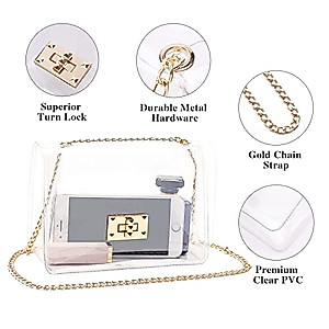 Clear Purse for Women, Clear Crossbody Bag Stadium Approved, Clear Handbag Clear Bag for Women