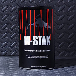 Animal M-Stak - Non-Hormonal Hard Gainers Muscle Building Stack with Energy Complex - 21 Count