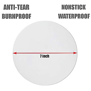 [250 Pack] 7 Inches Non-Stick Parchment Paper - Round White Baking Sheets, Wax Paper Liners for Cake Pan, for Steamer, Fryer and Oven, for Cakes, Cheesecakes, Pizza, Cookies, Meats and Vegetables