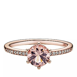 PANDORA Sparkling Crown Solitaire, Pink Crystal