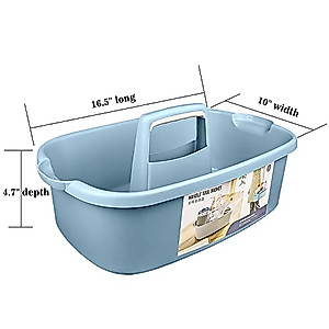 Tidy Monster Commercial Large Plastic Storage Carry Caddy for Cleaning Products, Spray Bottles, Sports/Water Bottles, and Postmates/Uber Eats Drivers