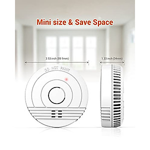 Jemay 7 Pack Smoke Detector, Fire Alarm Battery Powered, Smoke Alarm with Enhanced Photoelectric Sensor, Smoke Detectors with LED Indicator & Silence Button, Fire Detector Include Magnets and Screws