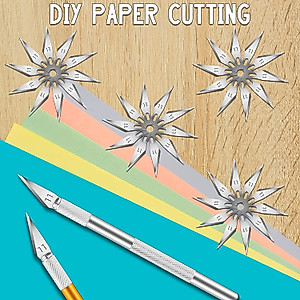 Jetmore 60 Pack Exacto Knife Blades 11, Craft Knife Blades Replacement, Exacto Blades 11, Hobby Knife Blades Refills for Art, Craft, Scrapbooking, Cutting, Carving