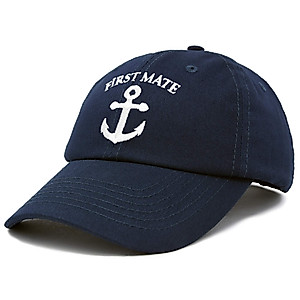 DALIX First Mate Hat Sailing Baseball Cap Sailor Gift Boating Men Women in Blue