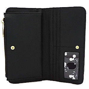 Loungefly x Minnie and Mickey Mouse Debossed Heads Wallet (Multicolored, One Size)