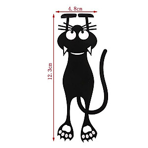 Animal Bookmark, Black Cat Bookmark, Lightweight Pagination Mark Book Decoration, Cartoon Book Clip Book Folder Stationery