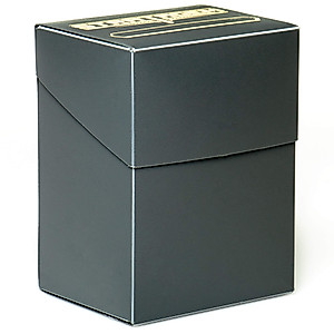 Stratagem The Big Box Card Deck Box w Divider|TCG Box for Baseball Cards, MTG, Trading Card Games| 1 Pack - Black