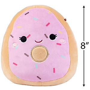 Squishmallows 8" Dabria The Donut - Official Kellytoy Plush - Soft and Squishy Food Stuffed Animal Toy - Great Gift for Kids