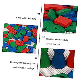 STOBOK 3 Sets Home Edition Stamp Game Wooden Building Blocks for Wood for Boys Age 1 for 1 Year Old boy Newborn Girl Teaching aids Bamboo