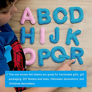 PATIKIL Soft Felt Sheets Glitter Fiber Craft Sheets Purple 11.8 Inch x 7.8 Inch for DIY Hobby Decorate Pack of 6