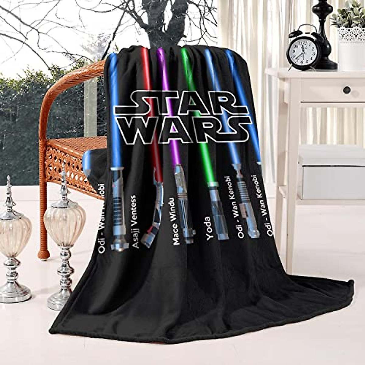 Classic Soft Warm Space Movie Blanket Lightweight Cozy Throw Blankets for Couch Flannel Blanket Throw for Kids Adult 60X80Inch