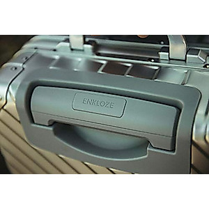 Enkloze KLASIK Aluminum Carry-On Suitcase - Spinner 100% Aluminum TSA Approved (Suitcase - 24", Silver)