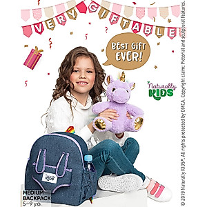 Naturally KIDS Purple Unicorn Toys for Girls Age 4-6, Gifts for 5 Year Old Girls, Gifts for 4 Year Old Girl, 4 Year Old Girl Birthday Gift, Toddler Unicorn Backpack