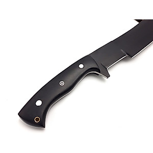 Nooraki MK-353 Handmade Fixed Blade Machete Knife, Multi Use Axe Machete Knife, Camping Knife, Hunting Knife, Bushcraft Knife, Full Tang Handle 17 inches with Hand Stitched Leather Sheath