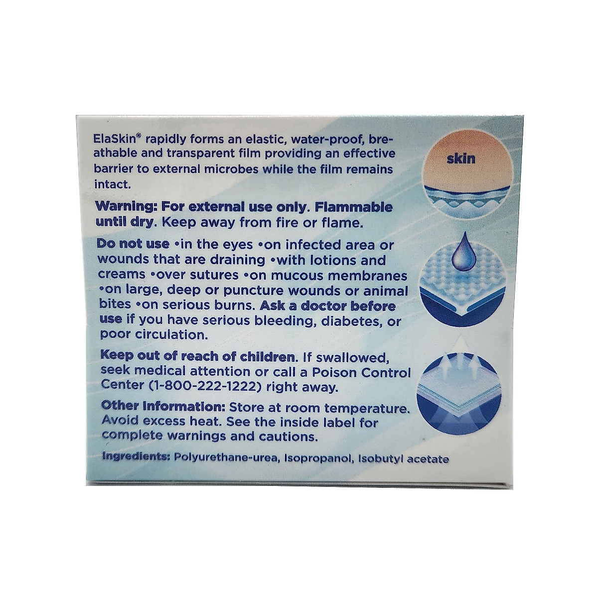 ElaSkin Liquid Bandage - Waterproof, Stretchable, Protective Against Dirt & Germs