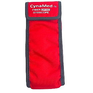 Premium Fiber Optic Otoscope Mini Pocket Red Ent Diagnostic Set 1 Bulb