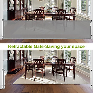 102 Inch Extra Wide Baby Gates Extra Wide Retractable Baby Gates for Doorways Extra Long Retractable Dog Gates for The House Extra Wide Pet Gate Extra Large Baby Gates for Large Openings Child Gate