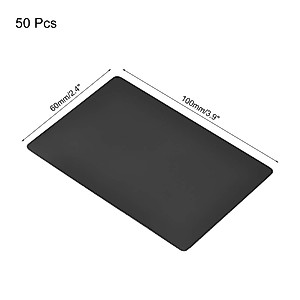 uxcell Blank Metal Card 100x60x0.3mm Painted Aluminum Plate for DIY Laser Printing Engraving Black 50 Pcs