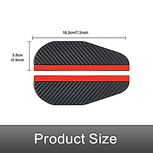 2PCS Car Rear View Mirror Rain Visor Guard,Universal Rain Cover,Waterproof Auto Mirror Rain Visor,Carbon Fiber Car Side Mirror Rain Eyebrow (Black)