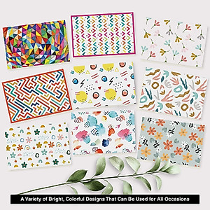 Dessie 50 Different Blank Cards With Envelopes - 4x6 Inch Blank Greeting Cards w/Colored Envelopes & Gold Seals. Colorful Designs - No Repetition. All Occasion Note Cards with Envelopes Set