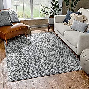 Well Woven Keller Blue Vintage Stripes Pattern Area Rug 8x11 (7'10" x 10'6")