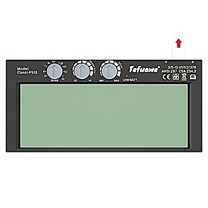 Tefuawe Auto Darkening Welding Lens, True Color Blue Technology, Variable Shade 5-13, 2x4.25 with 2pcs Replacement Outside Cover Lens for Pipeliner Welding Hood