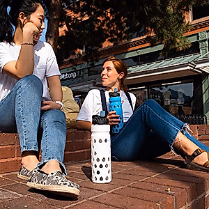 Epic Escape | Glass Water Bottle with Filter | USA Made Filter | Dishwasher Safe | Borosilicate Glass with Silicone Sleeve | BPA Free Water Bottle | Removes 99.99% Tap Water Contaminants | Filtered