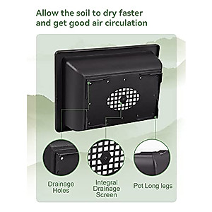 8 Packs Bonsai Training Pot with Humidity Tray - 6.5inch & 8.9inch Small Bonsai Tree Pots Kit, Plastic Plants Growing Planter with Drainage Tray, Indoor Decor Garden Yard