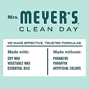 Mrs. Meyer's Scented Soy Tin Candle, 12 Hour Burn Time, Made with Soy Wax and Essential Oils, Mint, 2.9 oz